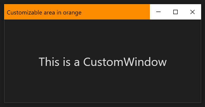 CustomWindow-WPF | It is a window that allows customization of the non ...